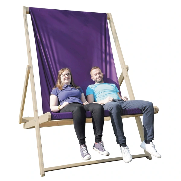 Custom Printed Giant Deck Chair | Nectarine Print