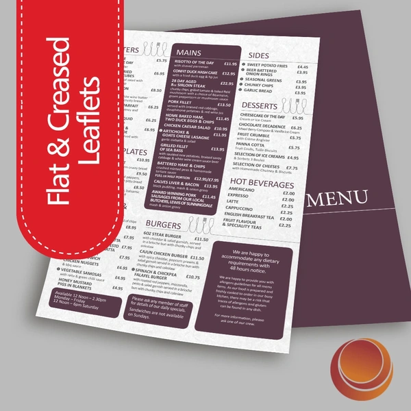 Flat & Creased Leaflets printing | Nectarine Print