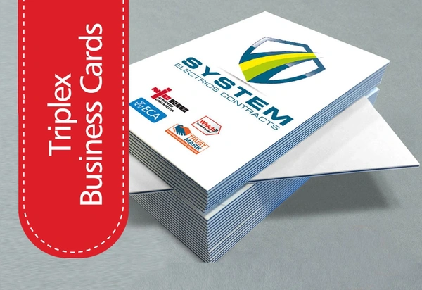 Triplex Business Cards | Nectarine Print