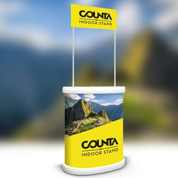 Demonstration Counta Display Stand | Nectarine Print