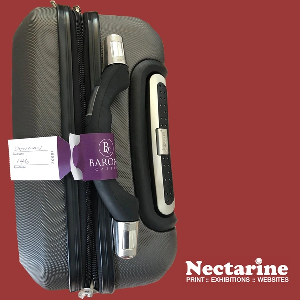 Hotel Luggage Claim Tag 45 X 275mm | Nectarine Print